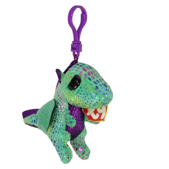 Ty | Toys | 5 For 5 Ty Beanie Boos 35 Cinder Green Dragon Key Clip ...
